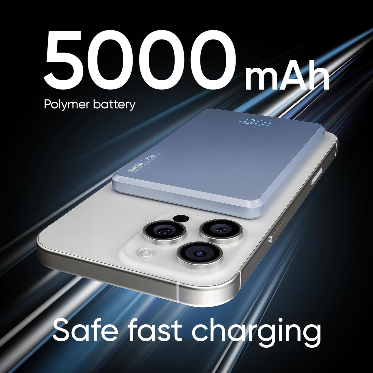 SHIQI-Ultra-Slim Magnetic Power Bank, Aluminum Wireless Portable ...