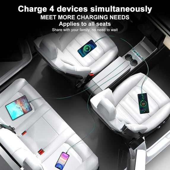 SHIQI-Upgrade Tesla USB Hub for Tesla Model 3&Y Waterproof - 4Ports ...