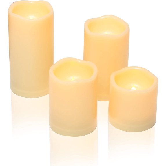 SHIQI-Waterproof Outdoor Battery Operated Flameless Candles with Timer ...