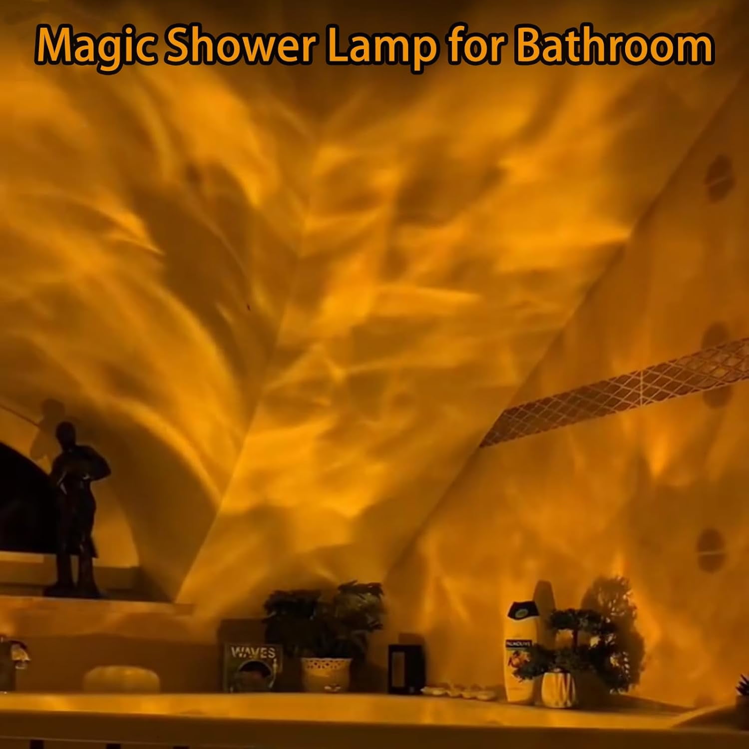 SHIQI-Waterproof Shower Lamp Cordless, Rechargeable Shower Light with ...