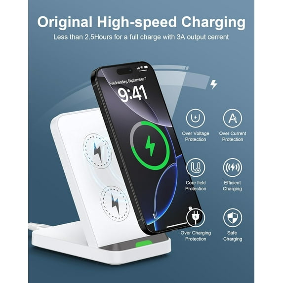 SHIQI-Wireless Charger Stand for Google Pixel 10, Samsung Galaxy, Apple ...