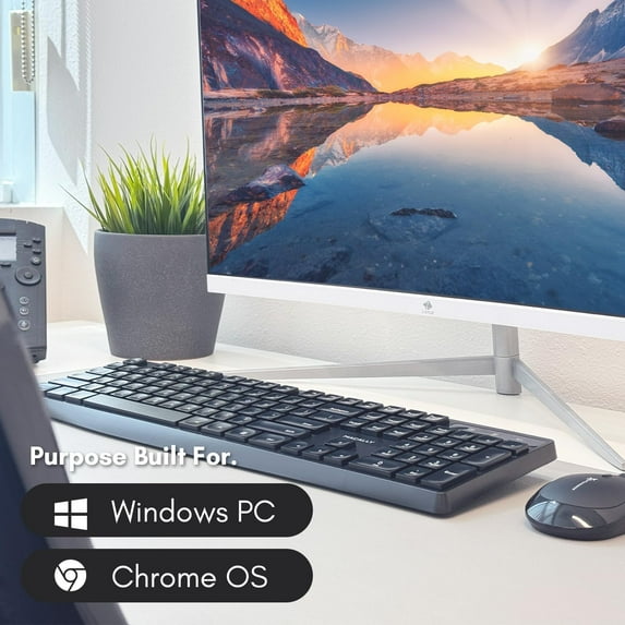 SHIQI-Wireless Keyboard | 2.4G Computer Keyboard (Full Size, Quiet Keys ...