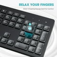 SHIQI-Wireless Keyboard and Mouse Comb, 2.4G Ultra-Slim USB Keyboard ...