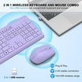 SHIQI-Wireless Keyboard and Mouse Combo, Full Size Silent Ergonomic ...