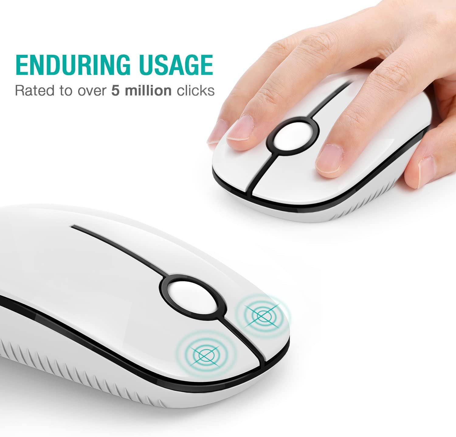 SHIQI-Wireless Mouse, 2.4G Slim Portable Computer Mice with Nano ...