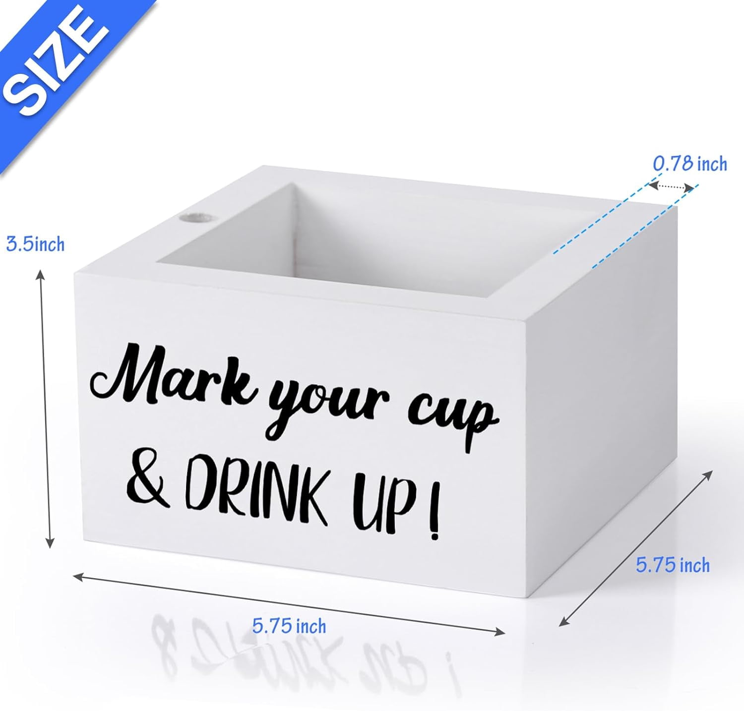 SHIQI-Wooden Cup Holder with Marker Slot, Disposable Plastic Party Cup ...