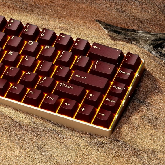 SHIQI-XVX Red Keycaps, Double Shot PBT Keycap Set 75 Percent, Cherry ...