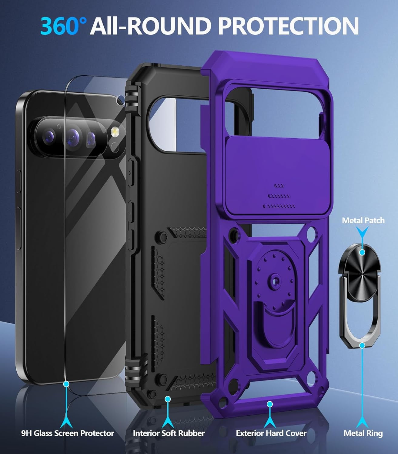 SHIQI-for Google Pixel 10 Case/Pixel 10 Pro Case with Screen Protector ...