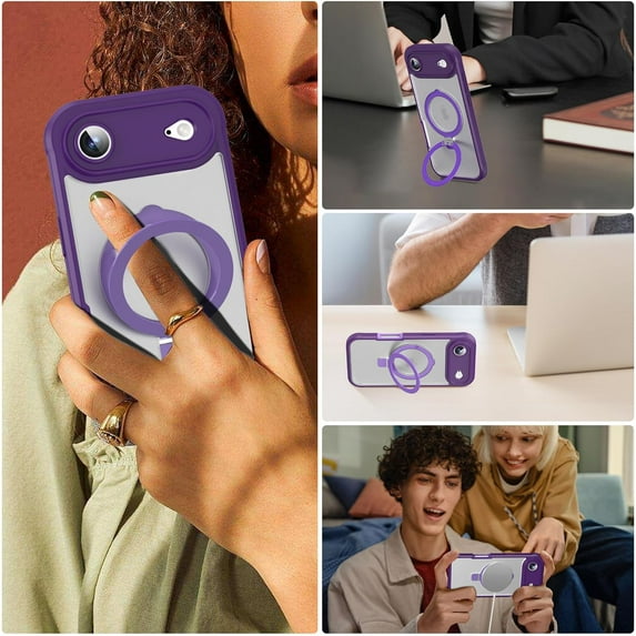 SHIQI-for iPhone 17 Air Case with Invisible Magnetic Stand, Compatible ...