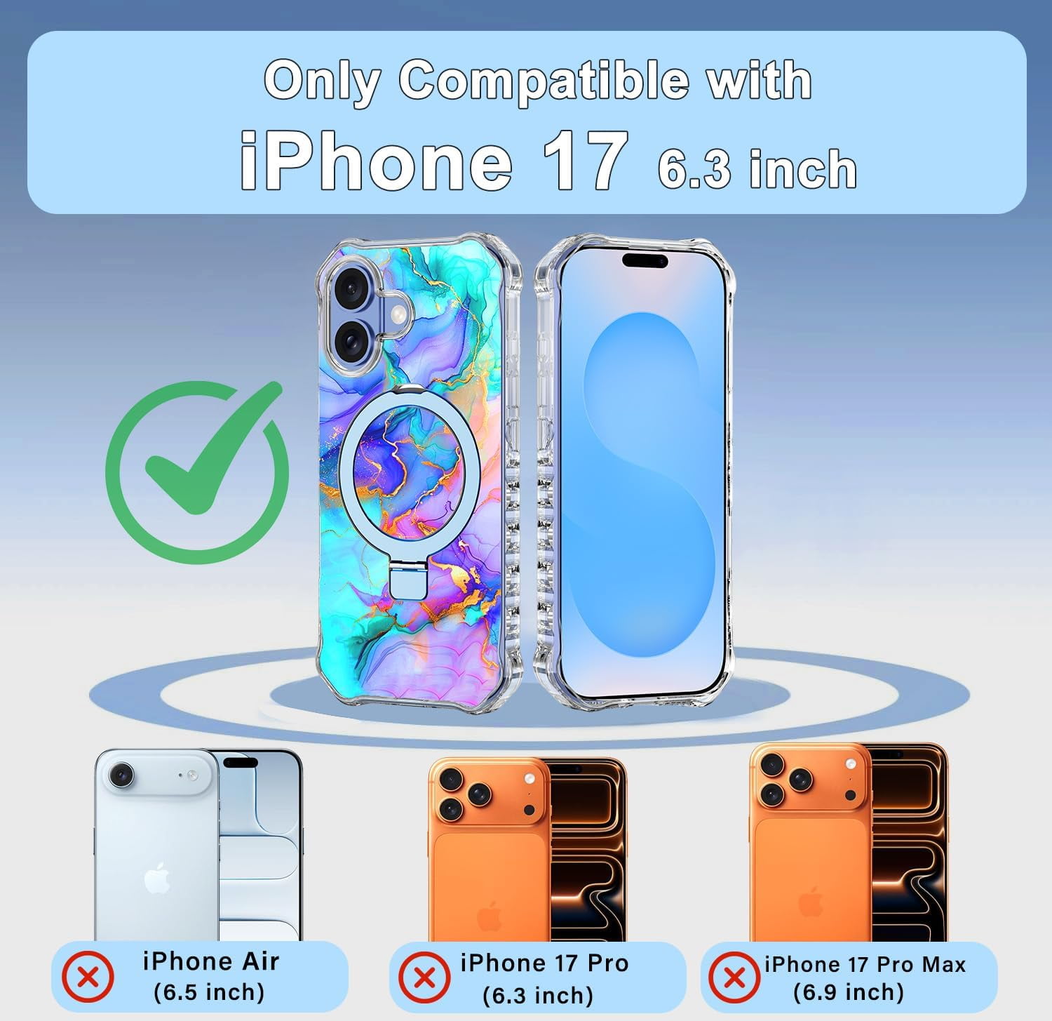 SHIQI-for iPhone 17 Case,[Compatible with MagSafe][Invisible Magnetic ...