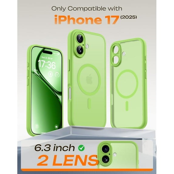 SHIQI-for iPhone 17 Case, Full Camera Protection, Built-in Magnetic ...