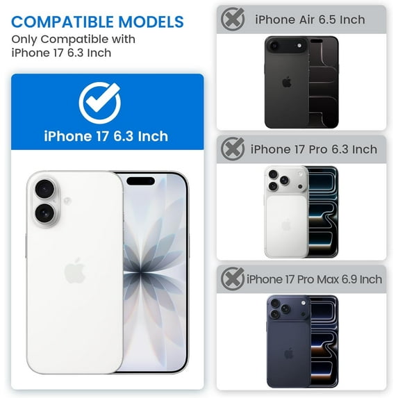 SHIQI-for iPhone 17 Case, with Slide Camera Cover & Privacy Tempered ...