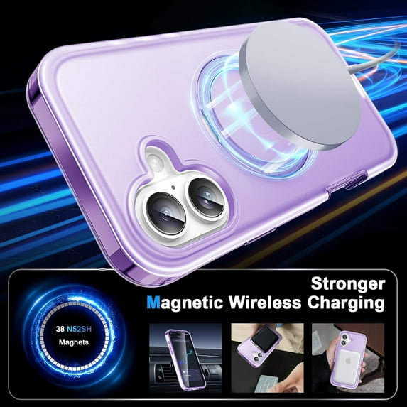 SHIQI-for iPhone 17 Full Body Shockproof Case with Magnetic Invisible ...