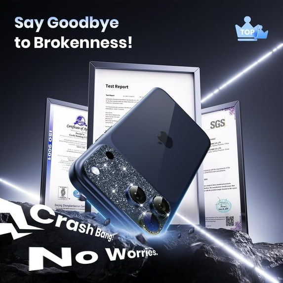 SHIQI-for iPhone 17 Pro Max Camera Lens Protector - [12FT Shatterproof ...