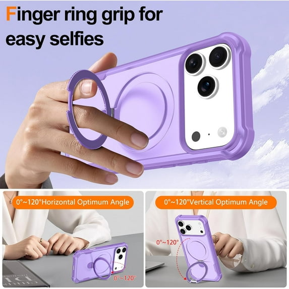 SHIQI-for iPhone 17 Pro Max Case 2025, [Magnetic Invisible Stand ...