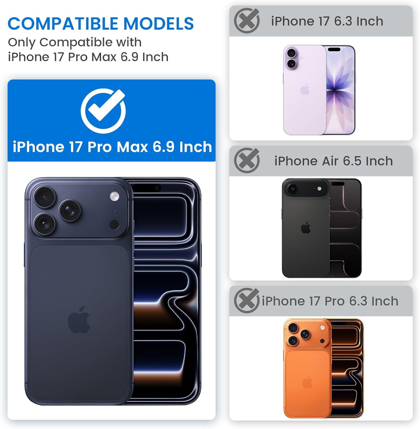 SHIQI-for iPhone 17 Pro Max Case, with Slide Camera Cover & Privacy ...
