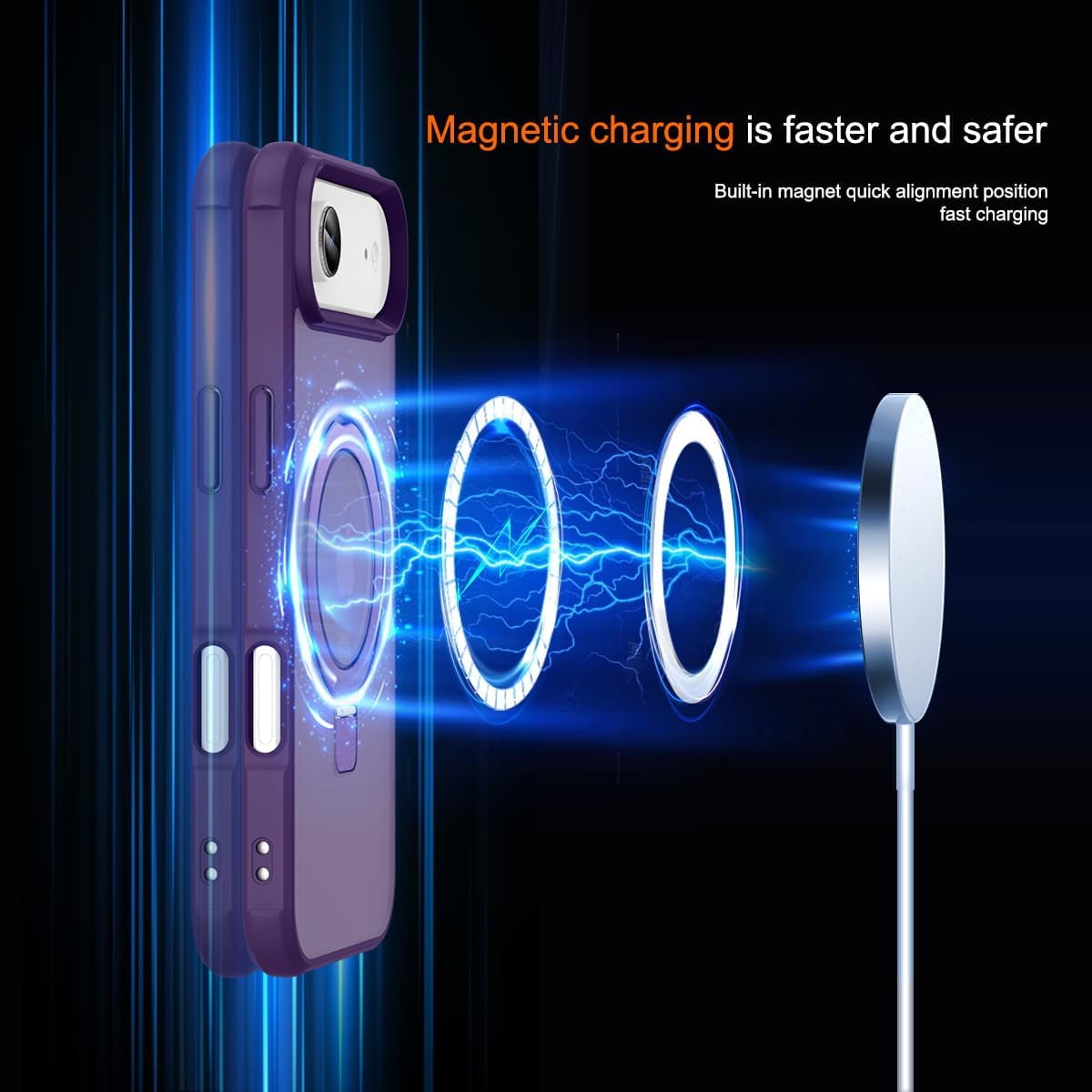 SHIQI-for iPhone Air Case 2025, [Magnetic Invisible Stand] [Compatible ...