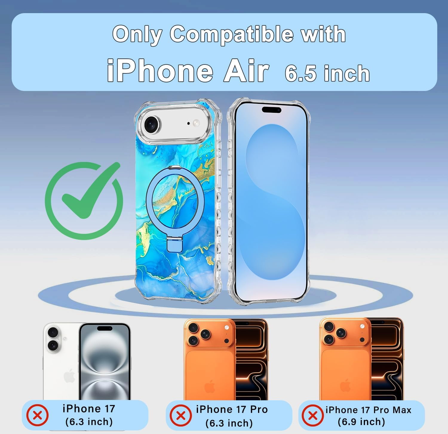 SHIQI-for iPhone Air Case/iPhone 17 Air Case,[Compatible with MagSafe ...