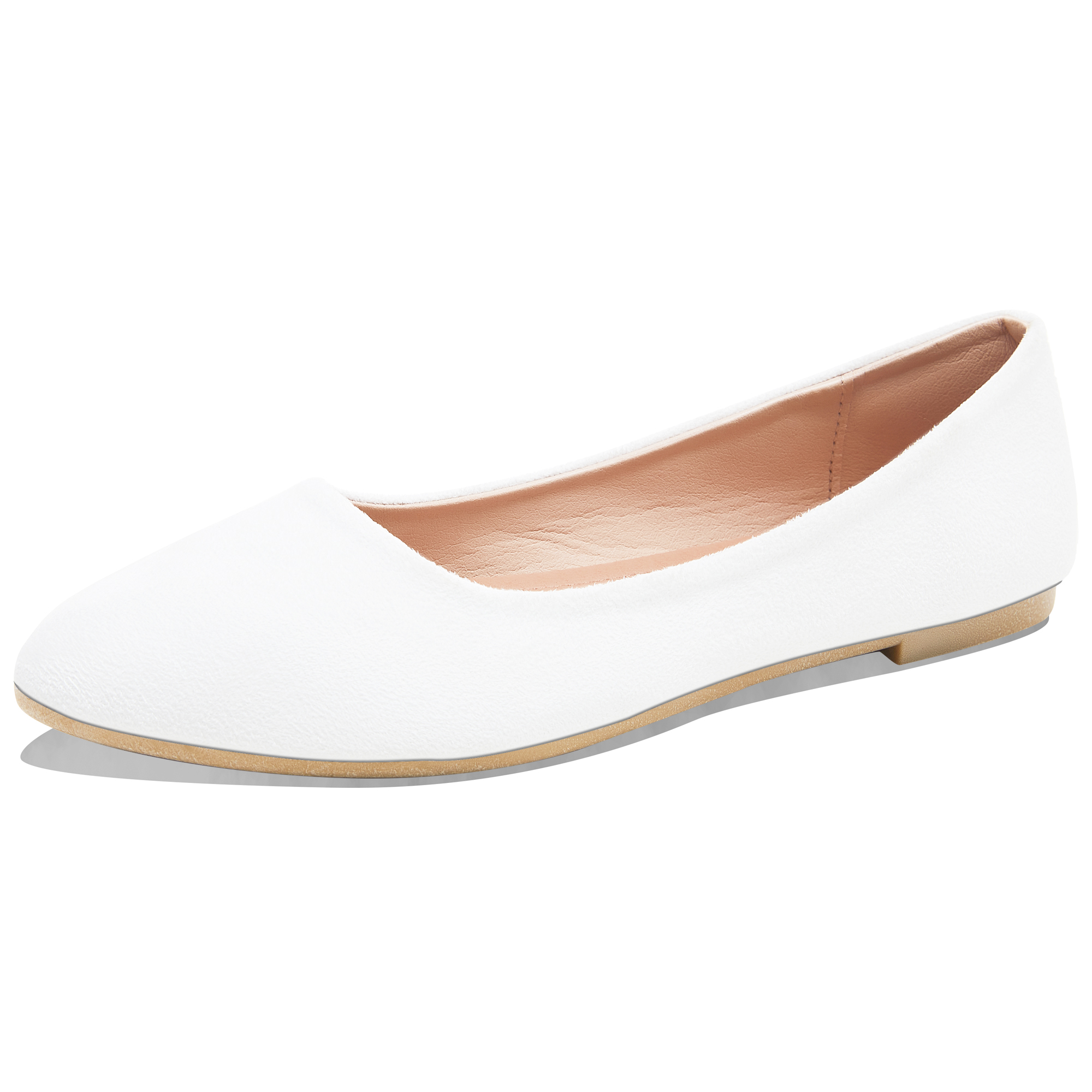 Plaid with Solid Toe Tip Ballerina Flats - Walmart.com