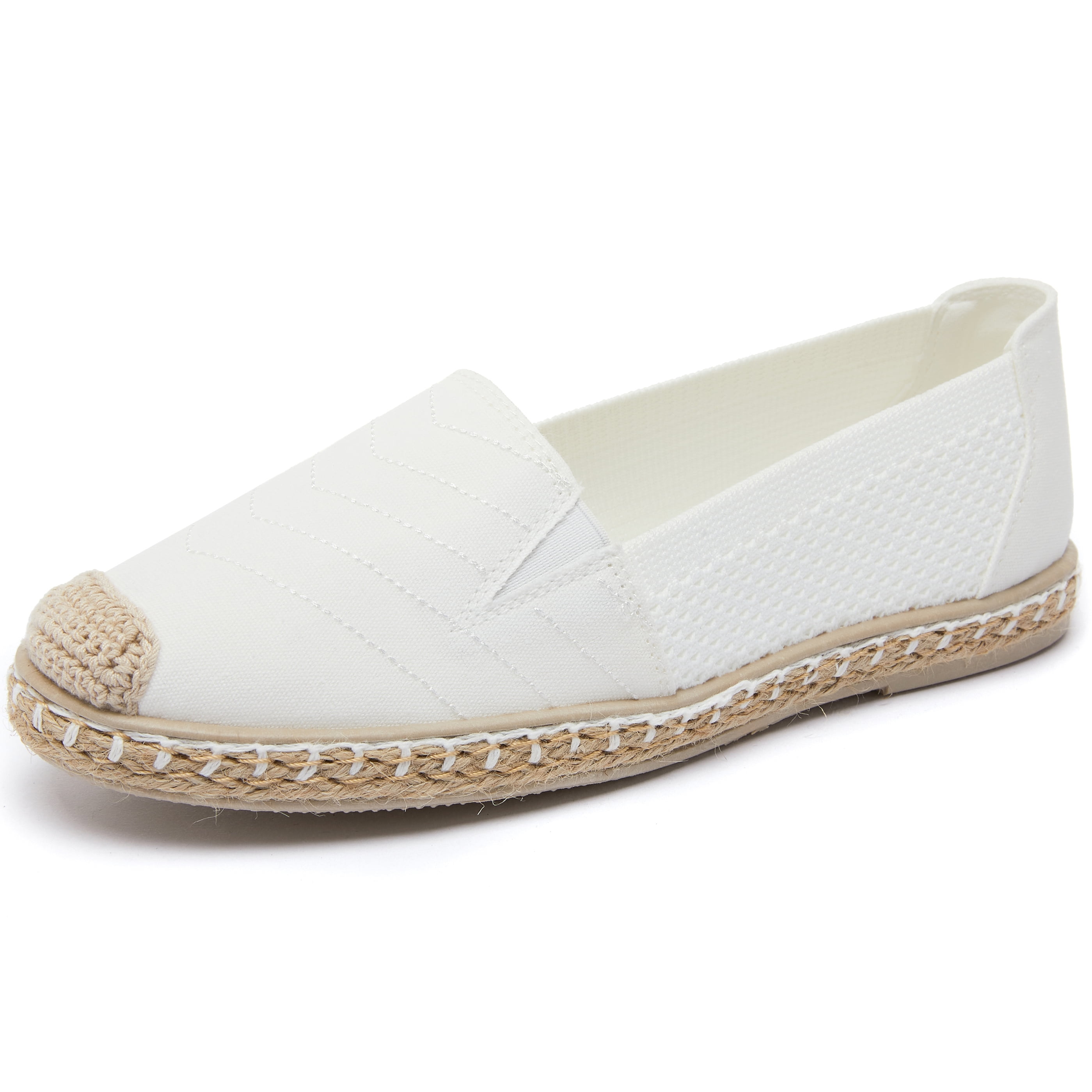 SHIRRY Womens Espadrilles Flats Knit Mesh Loafers Breathable Slip On ...