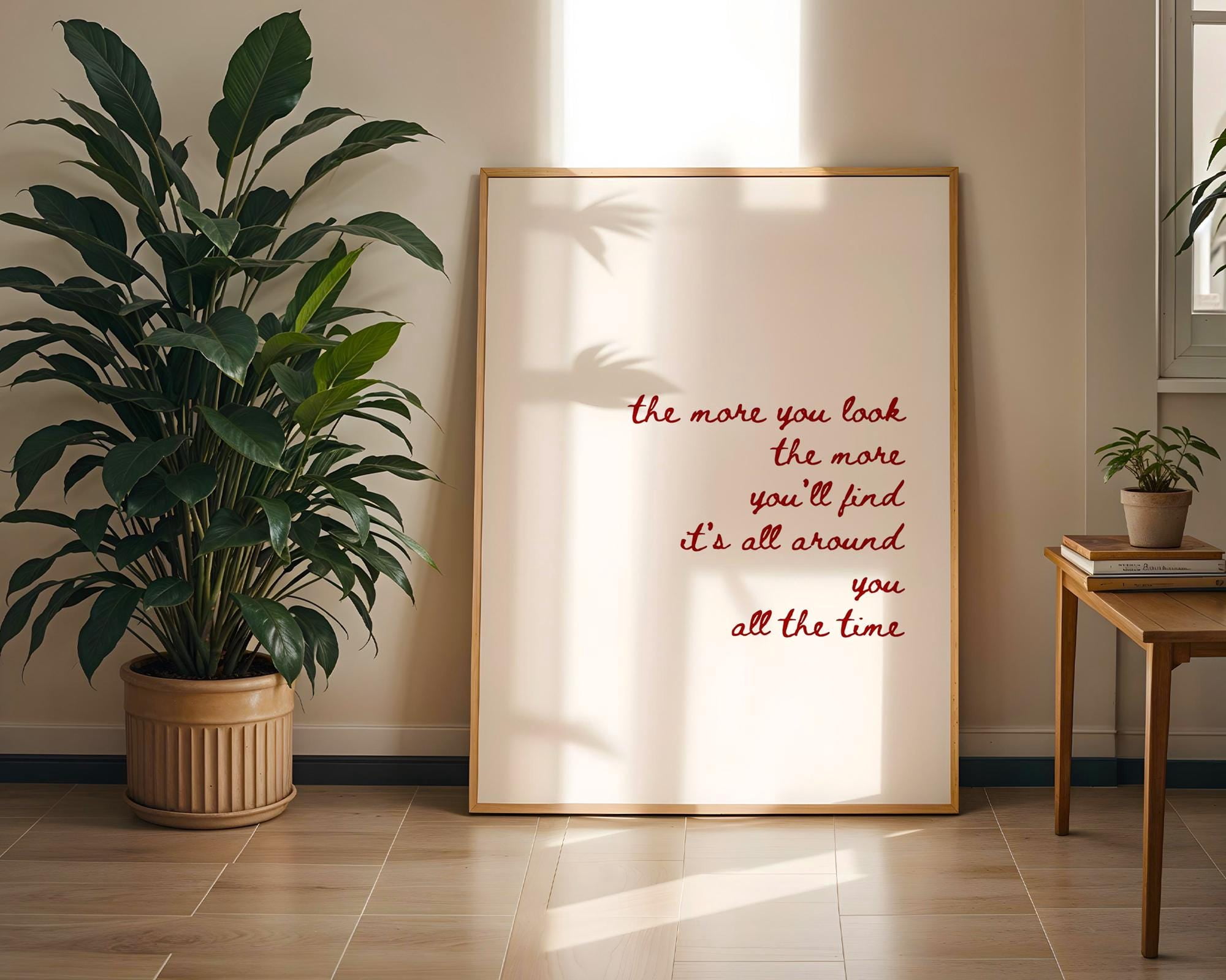 SHIRVA Olivia Dean Poster Lyric Wall Art | The More You Look Quote ...