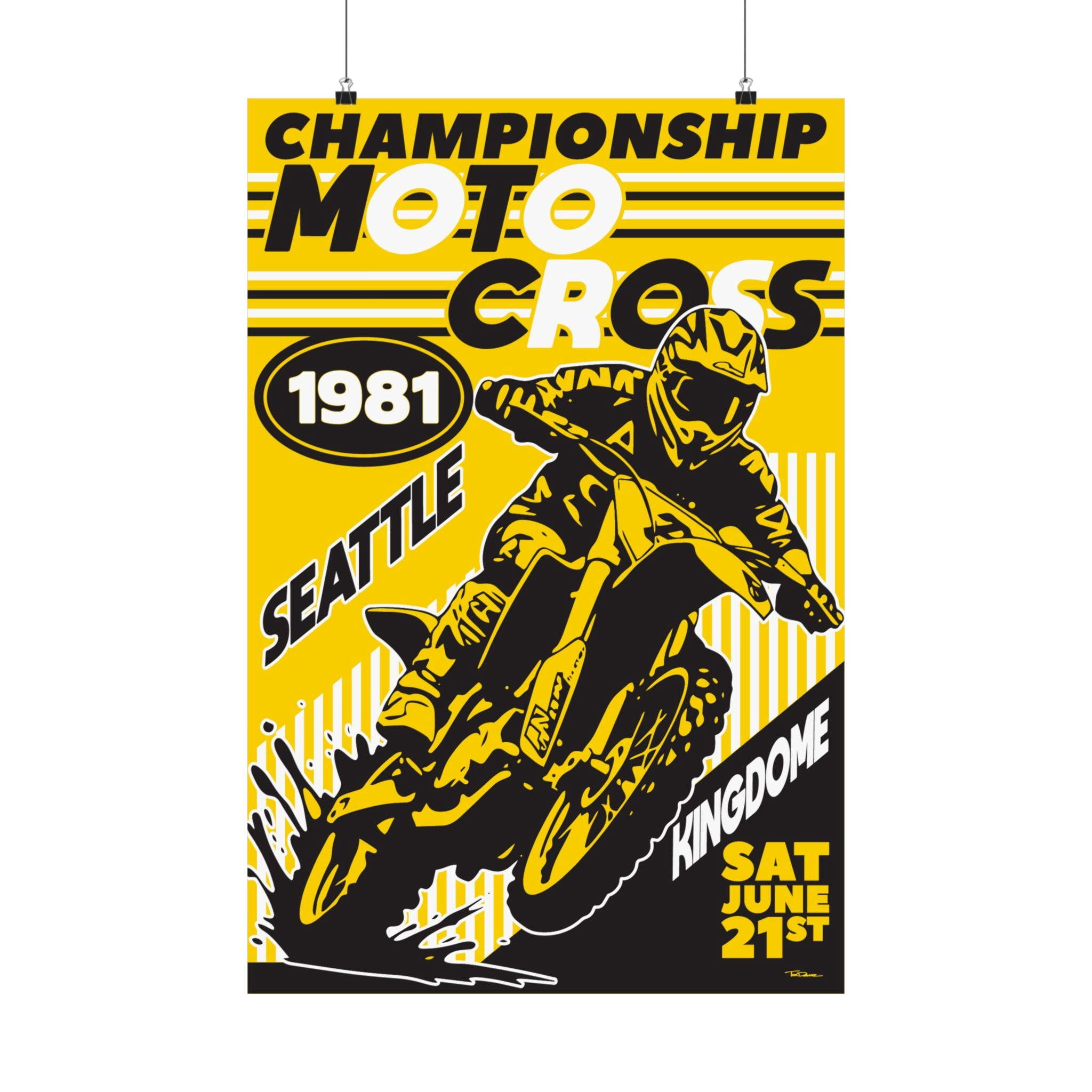 SHIRVA Tom Dewar Championship Motocross Poster Matte Vertical Poster ...
