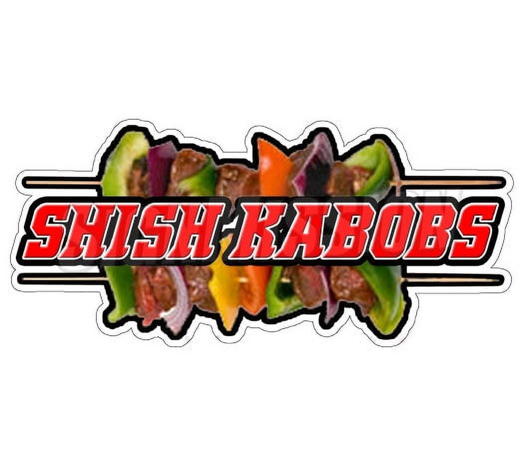 SHISH KABOBS Concession Decal beef kabob sign stand new - Walmart.com