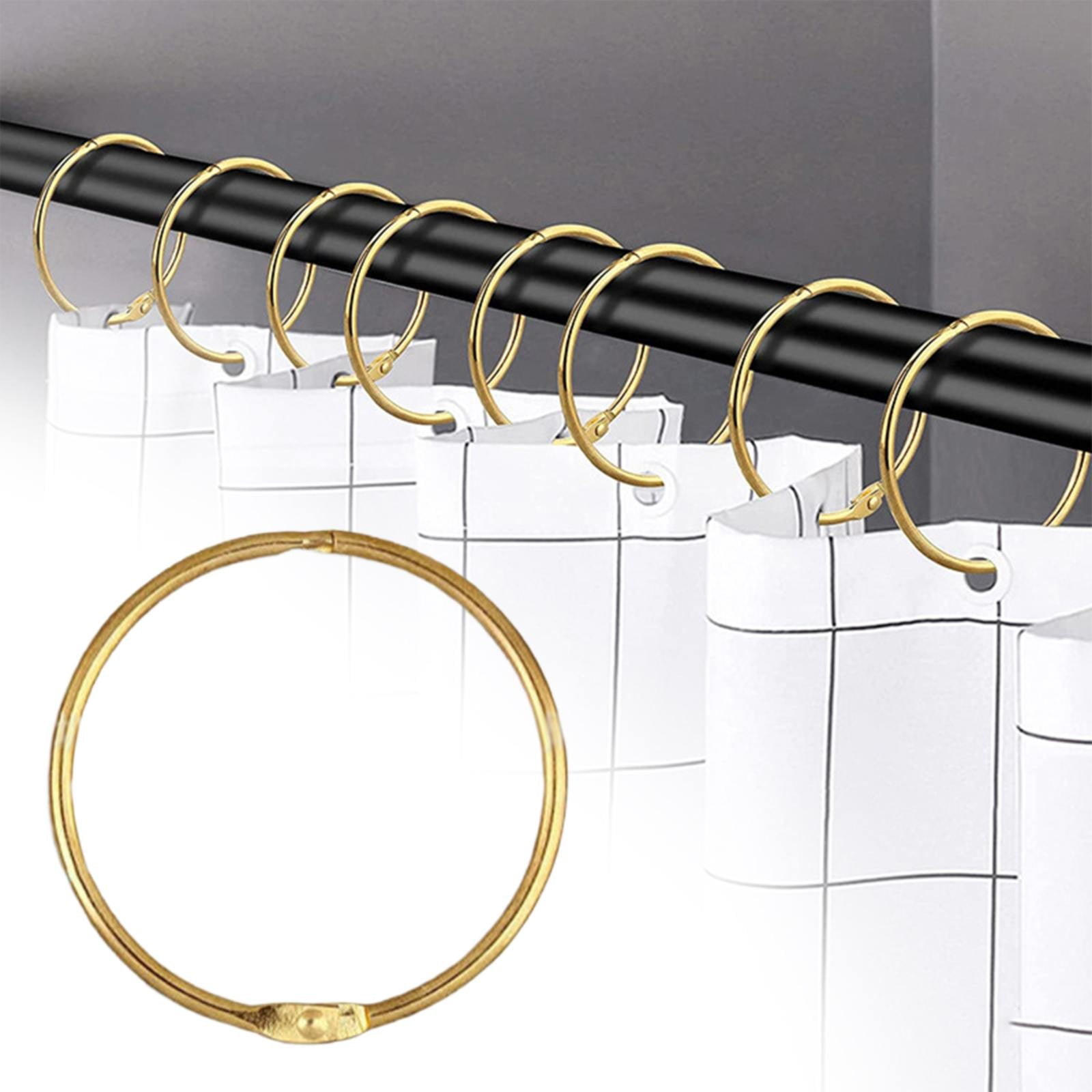 SHISHIan Clearance 12/24Pcs Shower Curtain Rings Rustproof Decorative ...