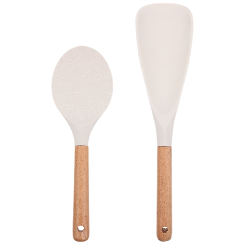 SHISUYAN 2pcs Silicone Rice Paddle Spoon Non-Stick Scoop for Kitchen ...