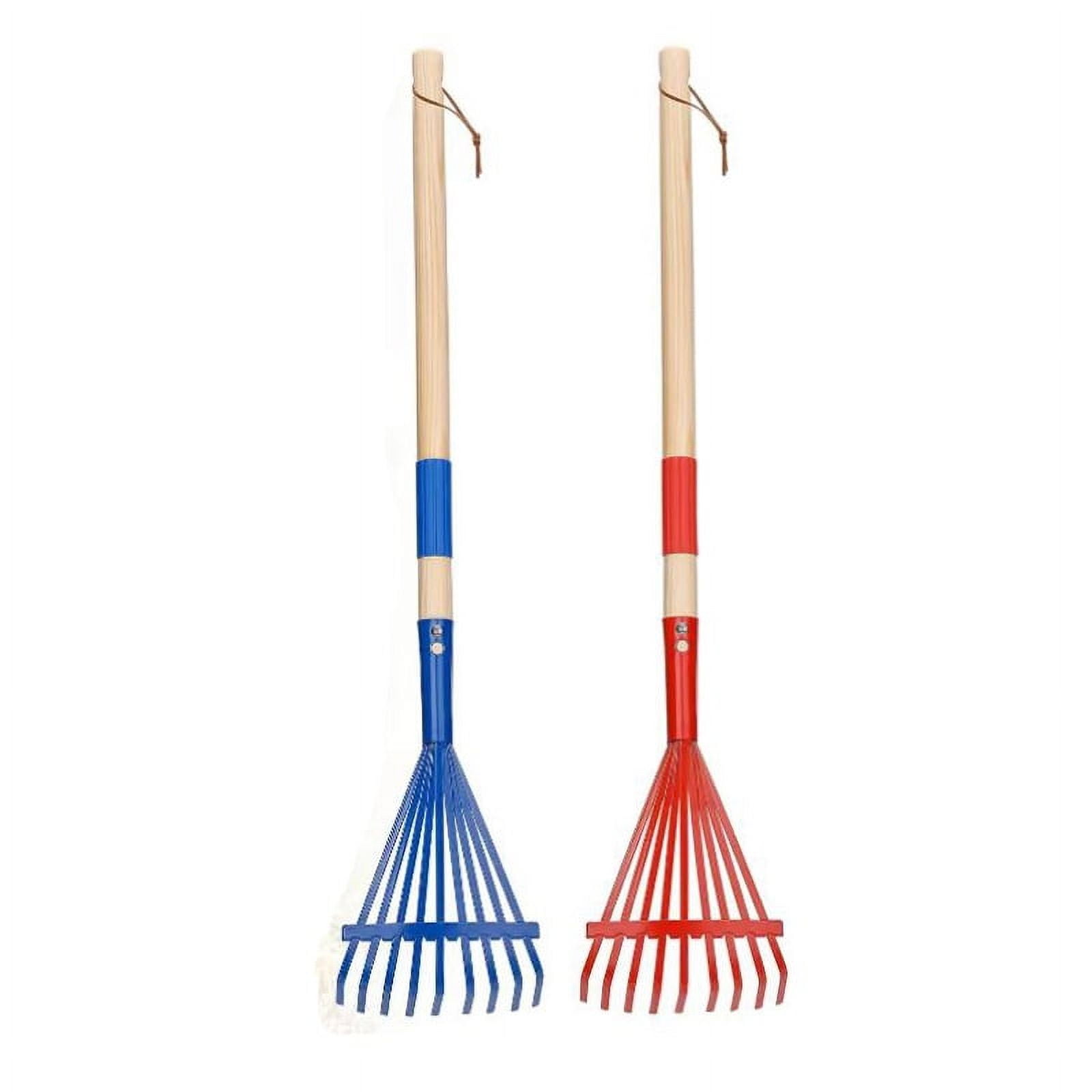 SHISUYAN 2pcs Small Hand Rake with Wood Handle Rakes 69cm Length Rakes ...