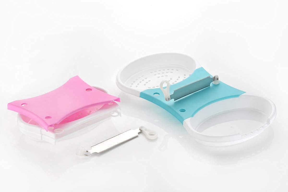 SHISWA KITCHENWARE Folding Cut N Wash Chopping Board with Knife Plastic ...