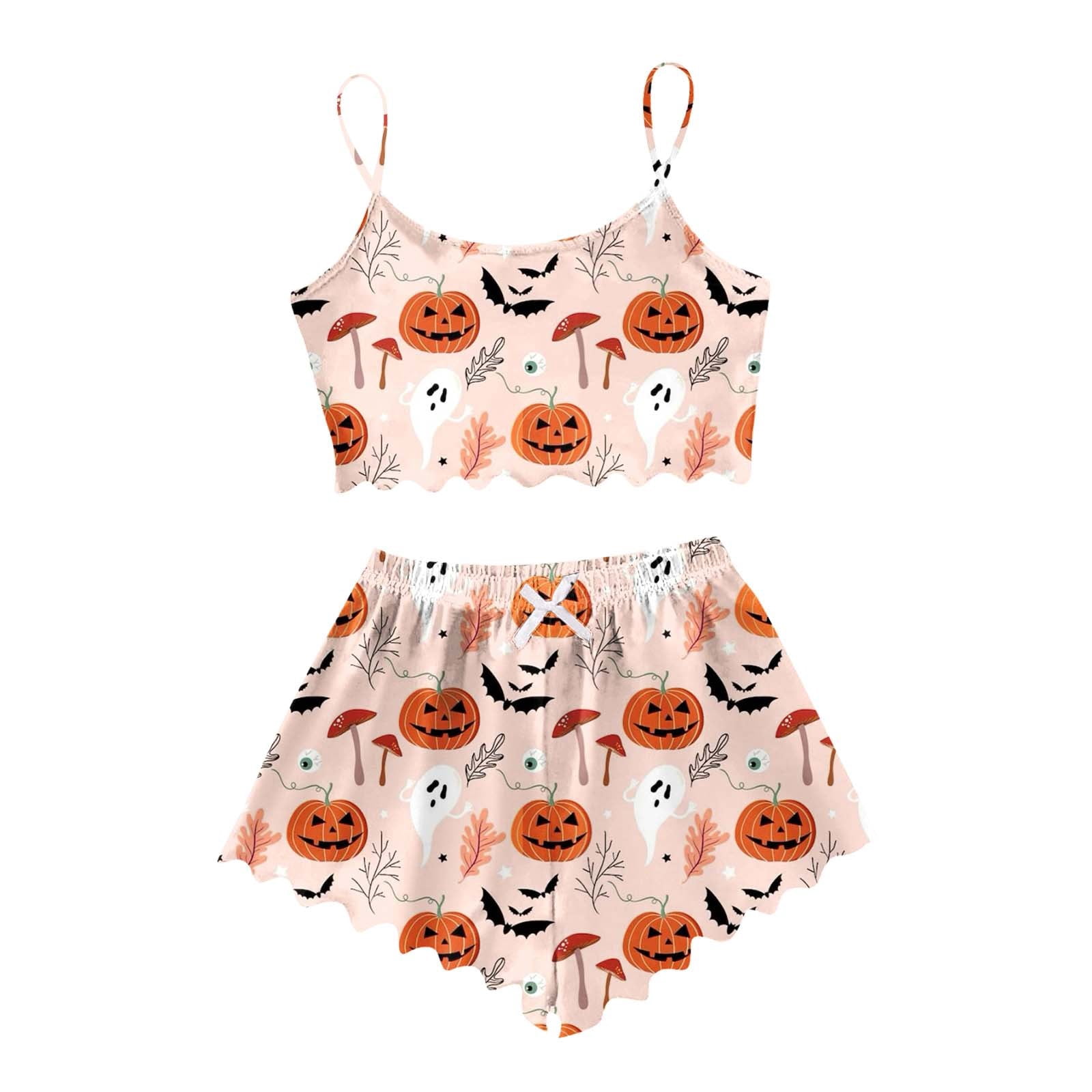 SHITINN Women's Patterned Camisole Pajama Set Camping Clothes for Women ...