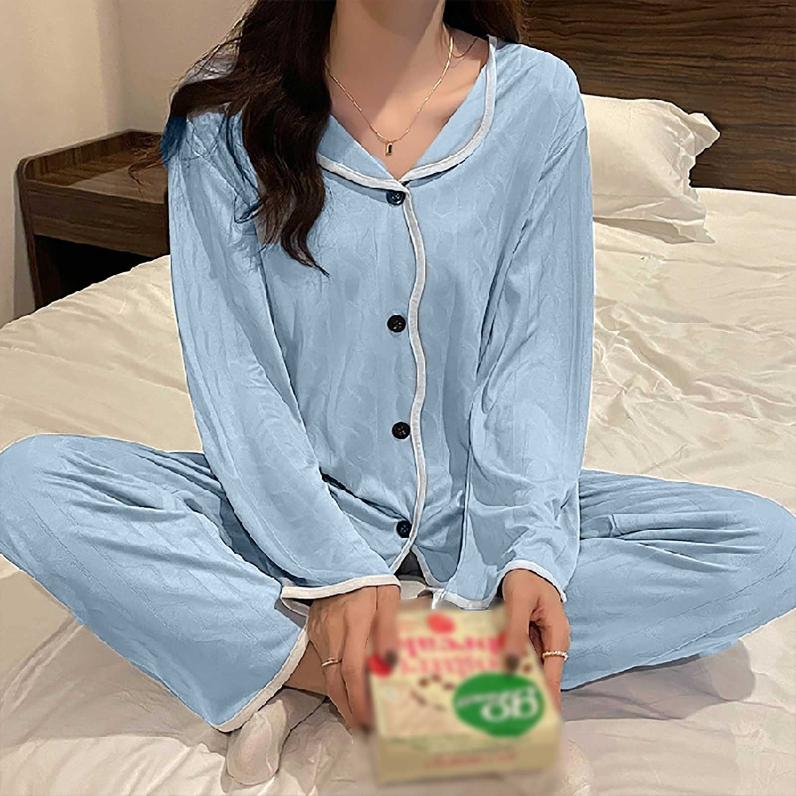 SHITINN Womens Autumn Winter Pajamas Long Pants Sleepwear Sets Soft ...