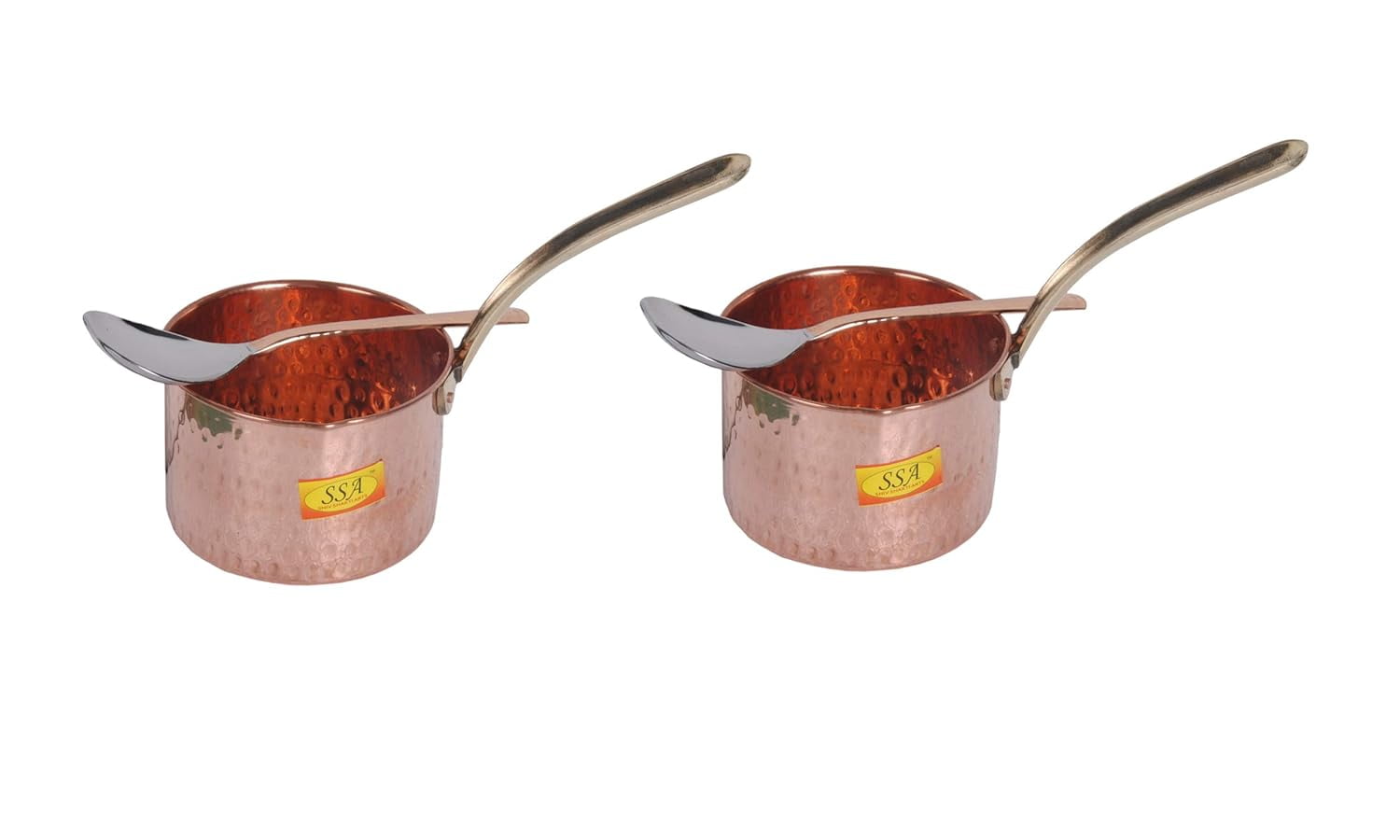 SHIV SHAKTI ARTS 25 cm X 75 cm X 75 cm Copper Sauce Pan Sauce Pan Tadka ...