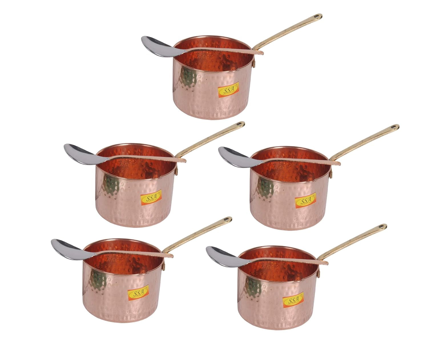 SHIV SHAKTI ARTS 28 cm X 10 cm X 10 cm Copper Sauce Pan Sauce Pan Tadka ...