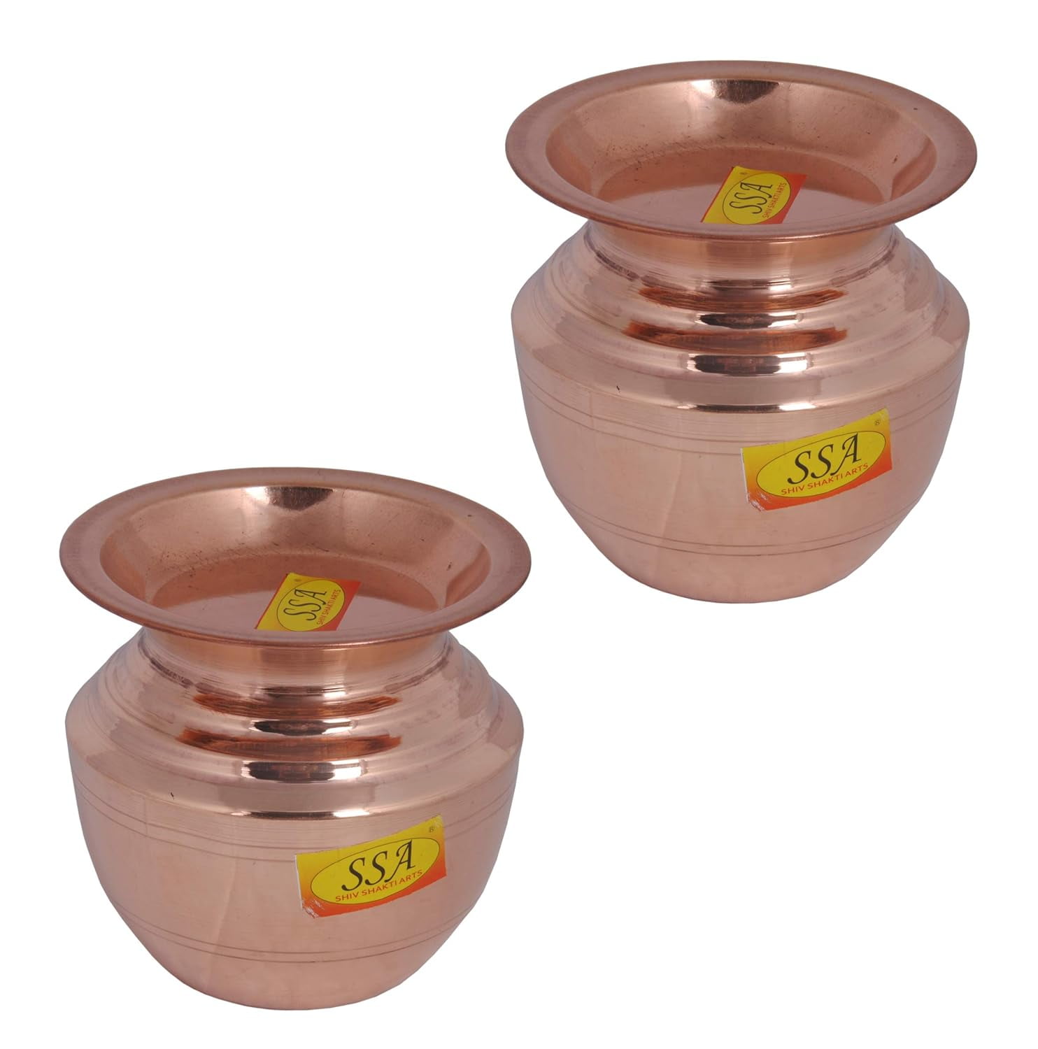 SHIV SHAKTI ARTS Handmade Pure Copper Kumbha KalashLota with Lid ...