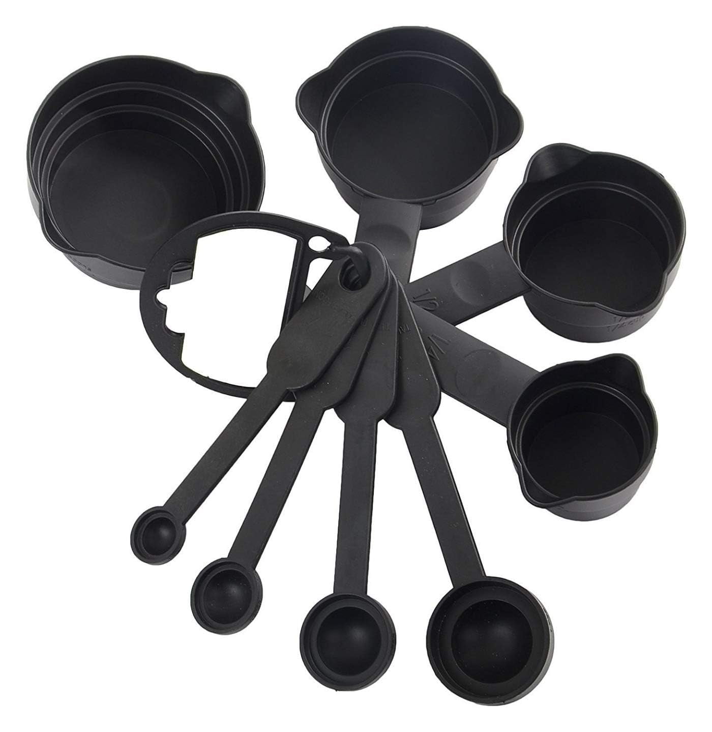 SHIVAM APPLIANCES Glow 8Piece Measuring Cups Spoons Set PP Plastic ...