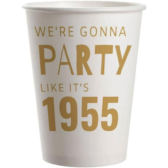 SHIYOU-1955 70th Birthday Party Cups, 20 Pack 9oz Gold We're Gonna ...