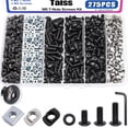 SHIYOU-275PCS M5 T-Nuts Screws Assortment Kit for 2020 Series Aluminum ...