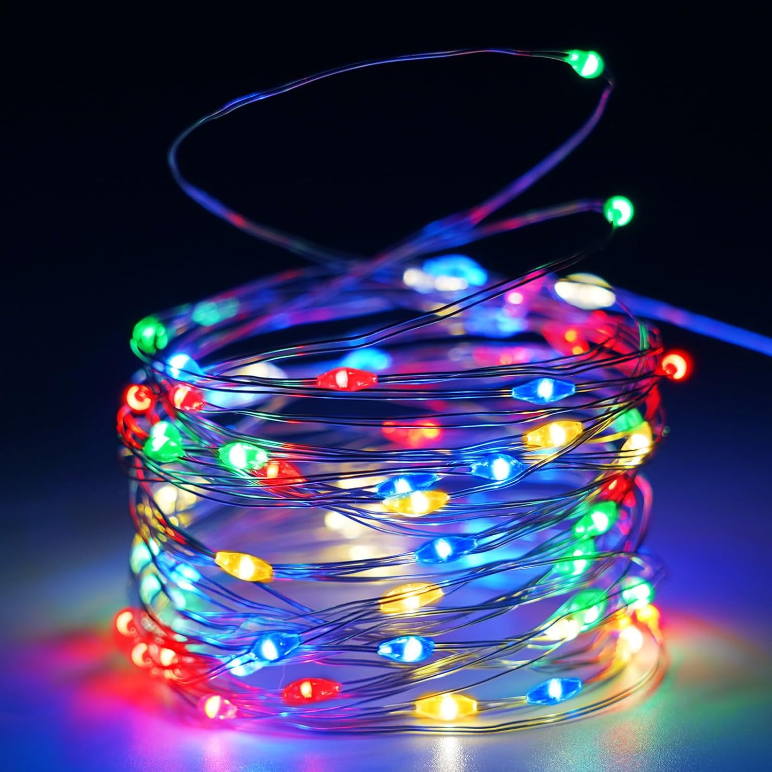 SHIYOU-4 Pack 20FT 60LED Battery Operated Fairy Lights with Timer ...