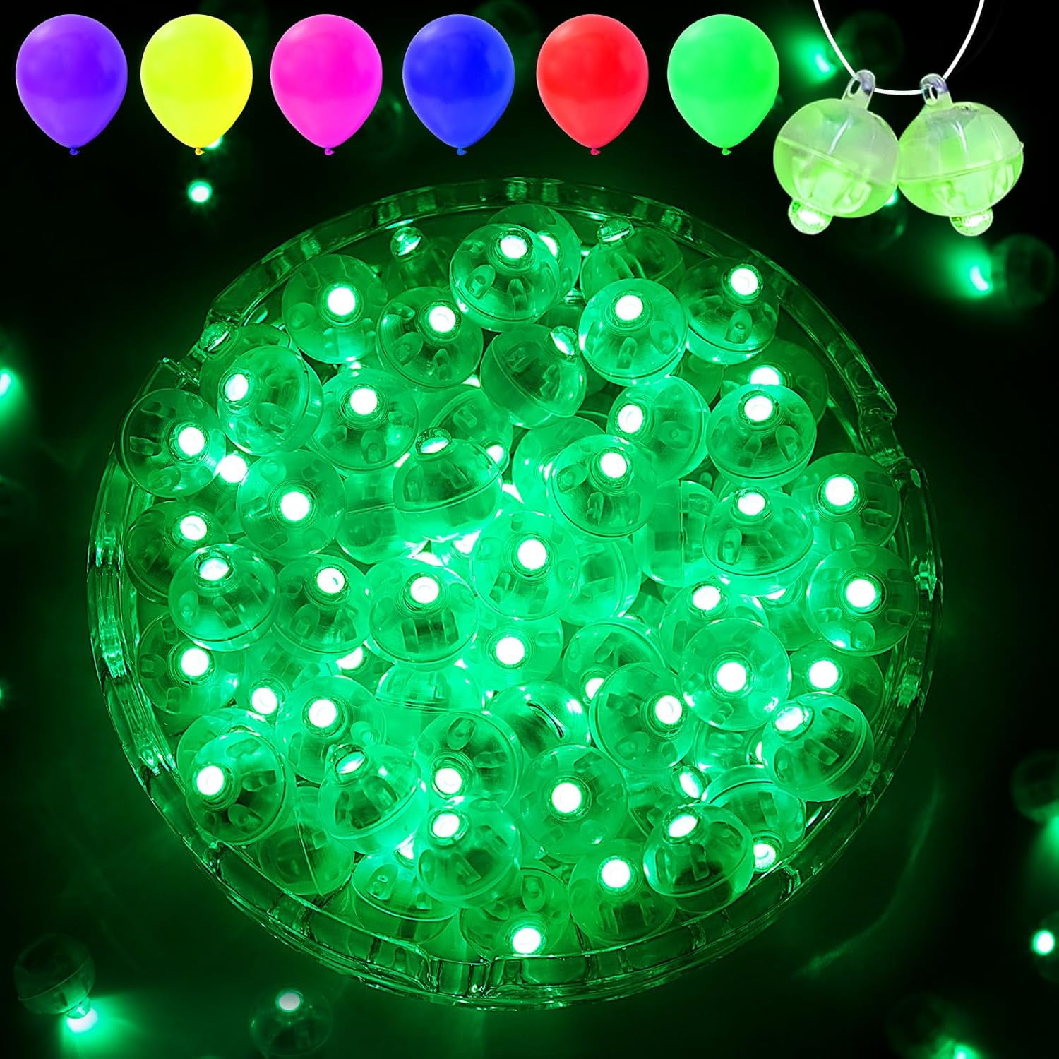 SHIYOU-50PCs Mini Led Lights with Hook, Waterproof Round Tiny Led Light ...
