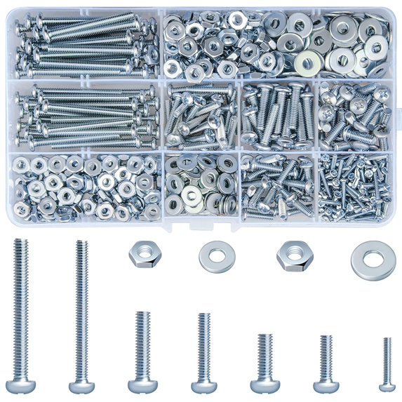 SHIYOU-651Pcs #8-32#6-32#2-1/2 Machine Screw Phillips Pan Head Set ...