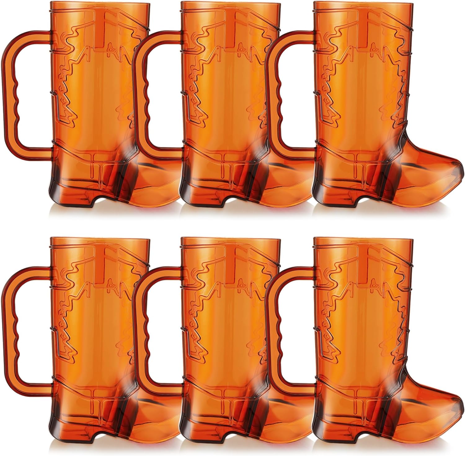 SHIYOU-Cowboy Boot Shot Glasses, 6 Pcs 16 oz Large Plastic Boot Shot ...