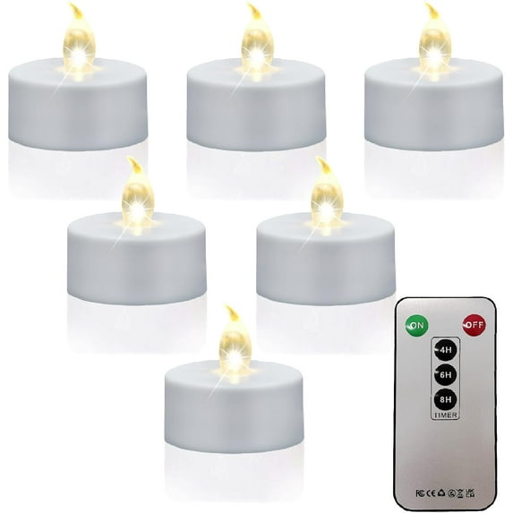 SHIYOU-Flameless Led Tea Lights Candles with Remote and Timer,12Pack ...