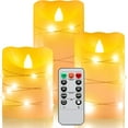SHIYOU-Flameless battery Operated LED candles with 11 Key remote ...