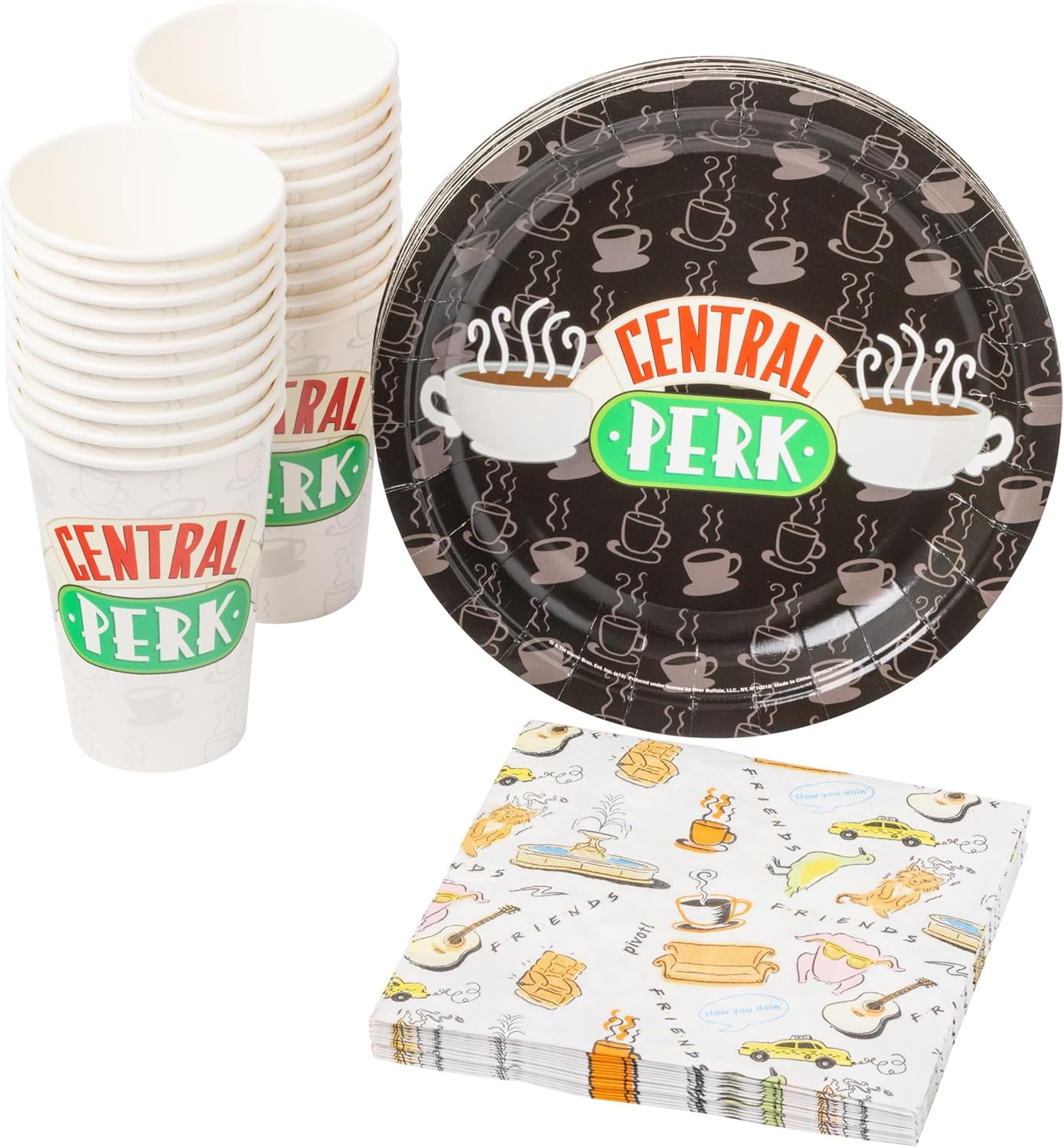 SHIYOU-Friends Central Perk Iconic Icons and Quotes Pivot 60 Pack ...