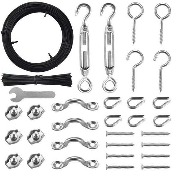 SHIYOU-Outdoor Lights Hanging Kit,Globe String Light Suspension Kit ...