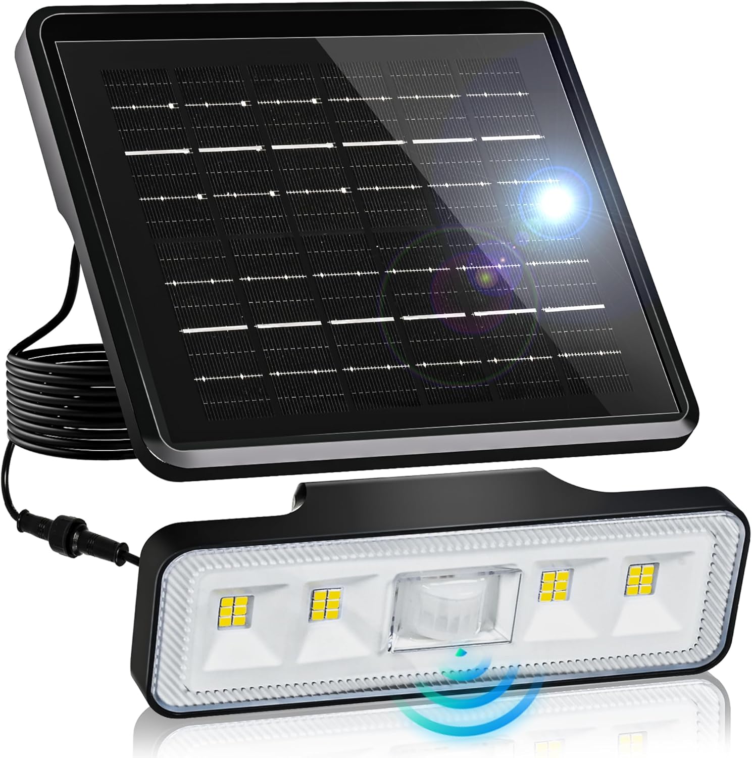 SHIYOU-Solar Flood Lights Outdoor 4000Lm, IP67 Waterproof Spot Lights ...