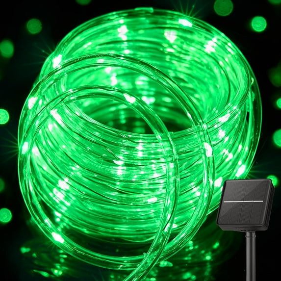SHIYOU-Solar Rope Lights, 39FT 100LED Rope Lights for Outside, IP65 ...