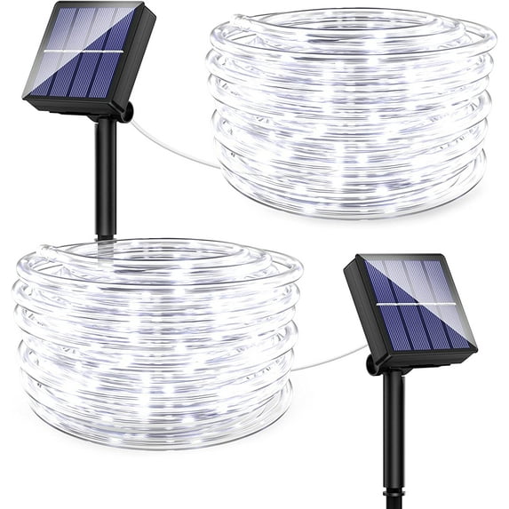 SHIYOU-Solar Rope Lights Outdoor Led- 40FT 100 LED Tube Light 8 Modes ...